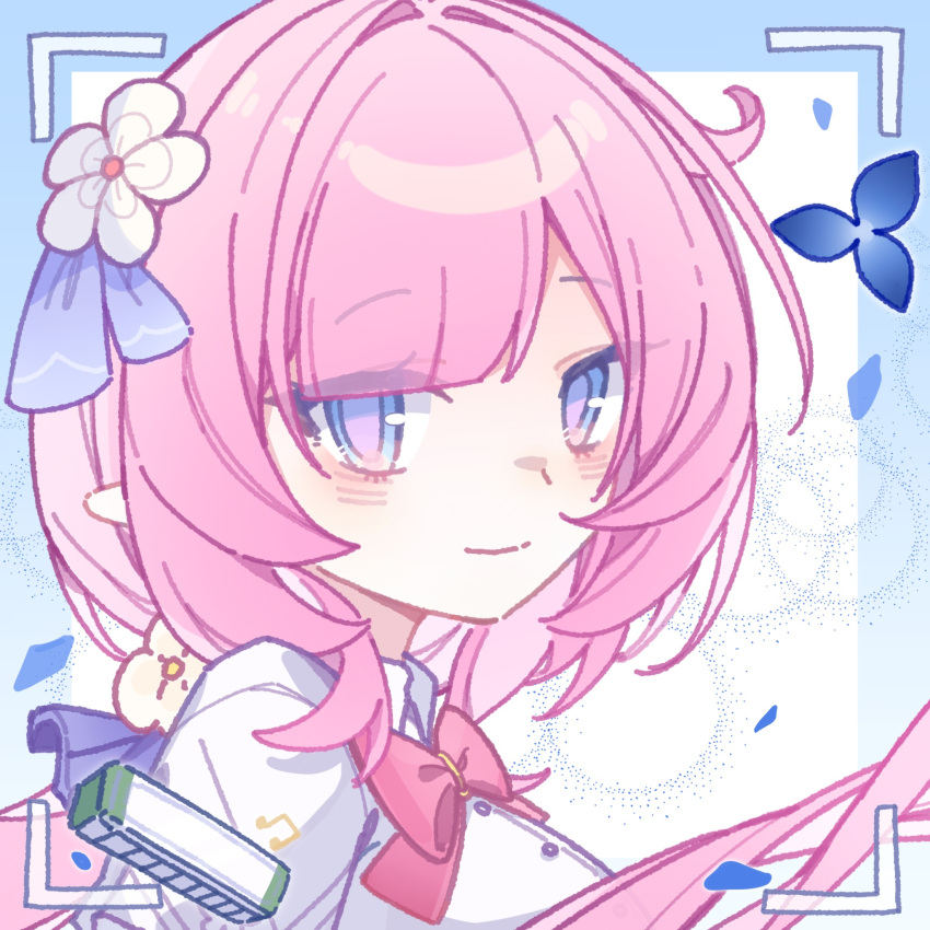 Safebooru - 1girl blue border blue eyes border chinese commentary ...