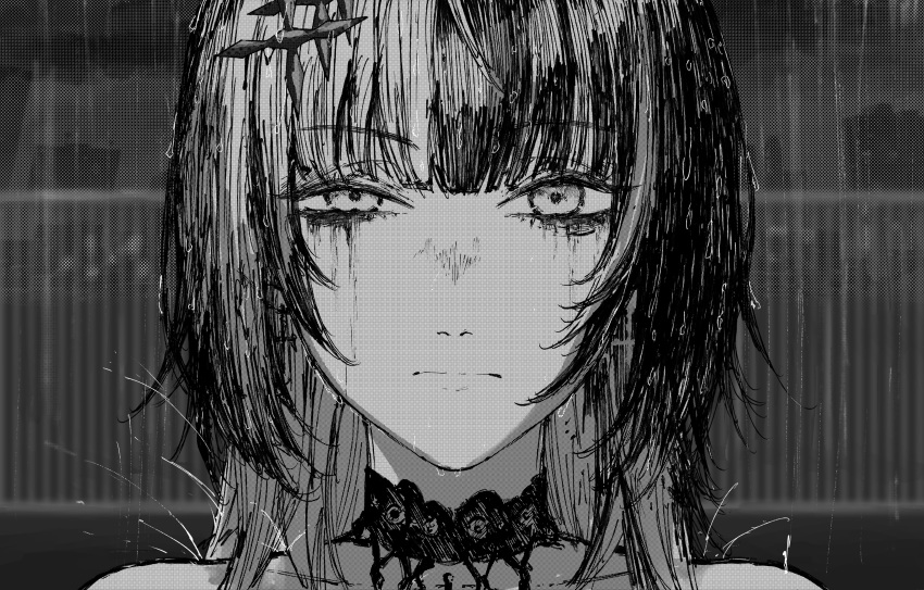 Safebooru - 1girl absurdres chainsaw man choker close-up closed mouth ...
