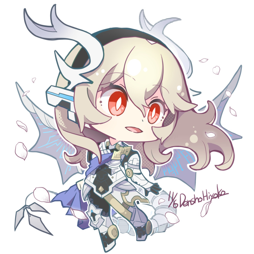 Safebooru - 1girl android armor artist name black hairband chibi chibi ...