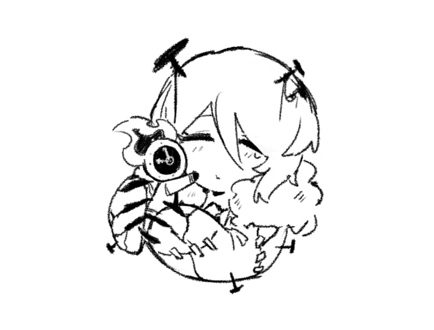 Safebooru - 1girl 1other blush claws closed eyes closed mouth ...