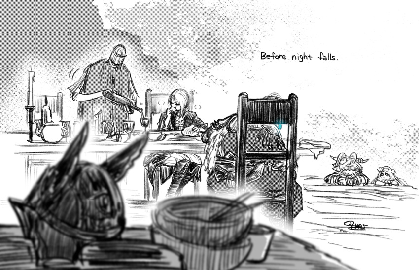 Safebooru - 2boys 2girls absurdres ascot blurry blurry foreground boots ...