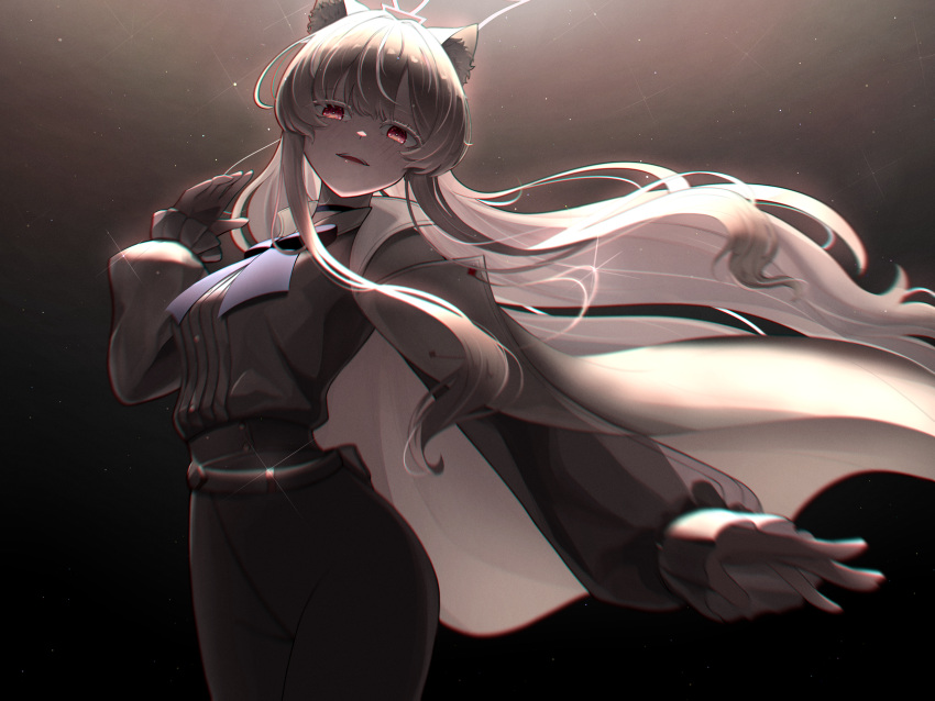 Safebooru - 1girl absurdres akira (blue archive) animal ears blue archive cat ears highres long ...