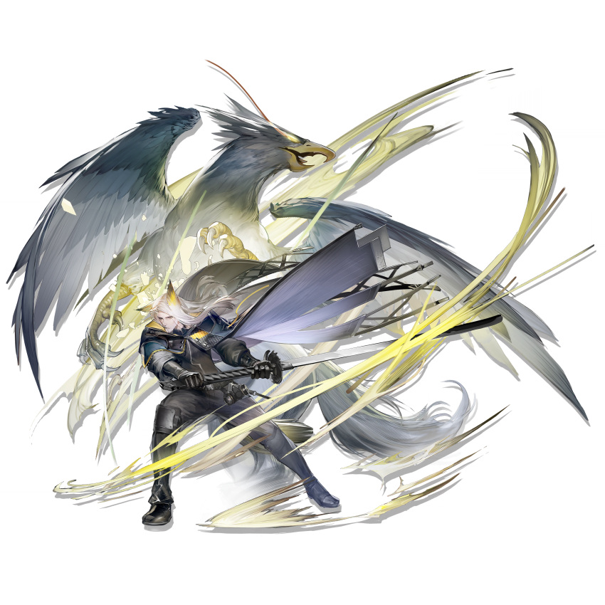 Safebooru - 1boy absurdres animal ear fluff animal ears arknights bird ...