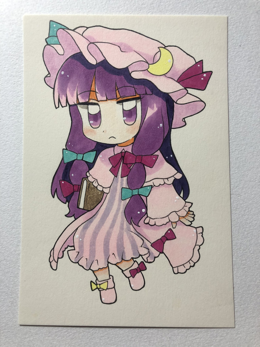 Safebooru - 1girl bad id bad twitter id blue bow blush book boots bow ...