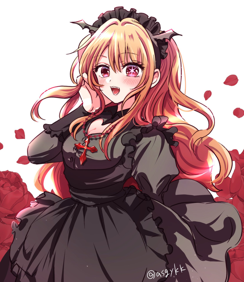 Safebooru - 1girl asgykk black dress black hairband blonde hair dress ...