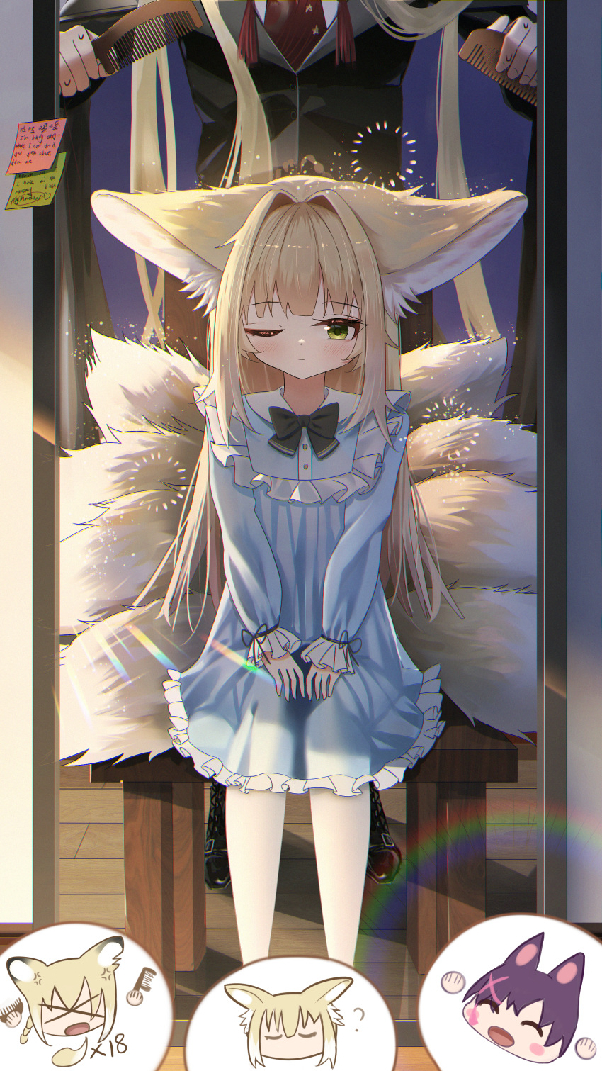 Safebooru - 1boy 2girls absurdres animal ears arknights blonde hair ...