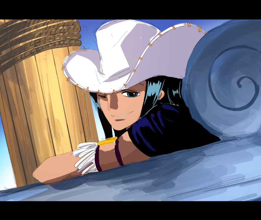 Safebooru - 1girl armlet black hair blue eyes chinese commentary ...