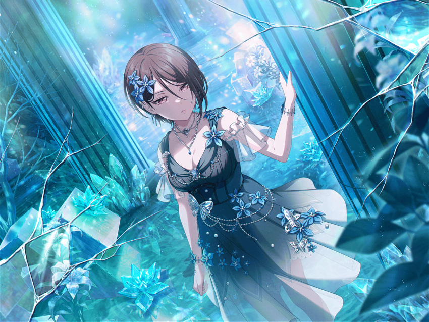 Safebooru - bang dream! black hair dress short hair violet eyes yashio ...