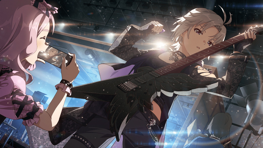 Safebooru - dress grey eyes grey hair idolmaster million live! theater days kikuchi makoto short ...