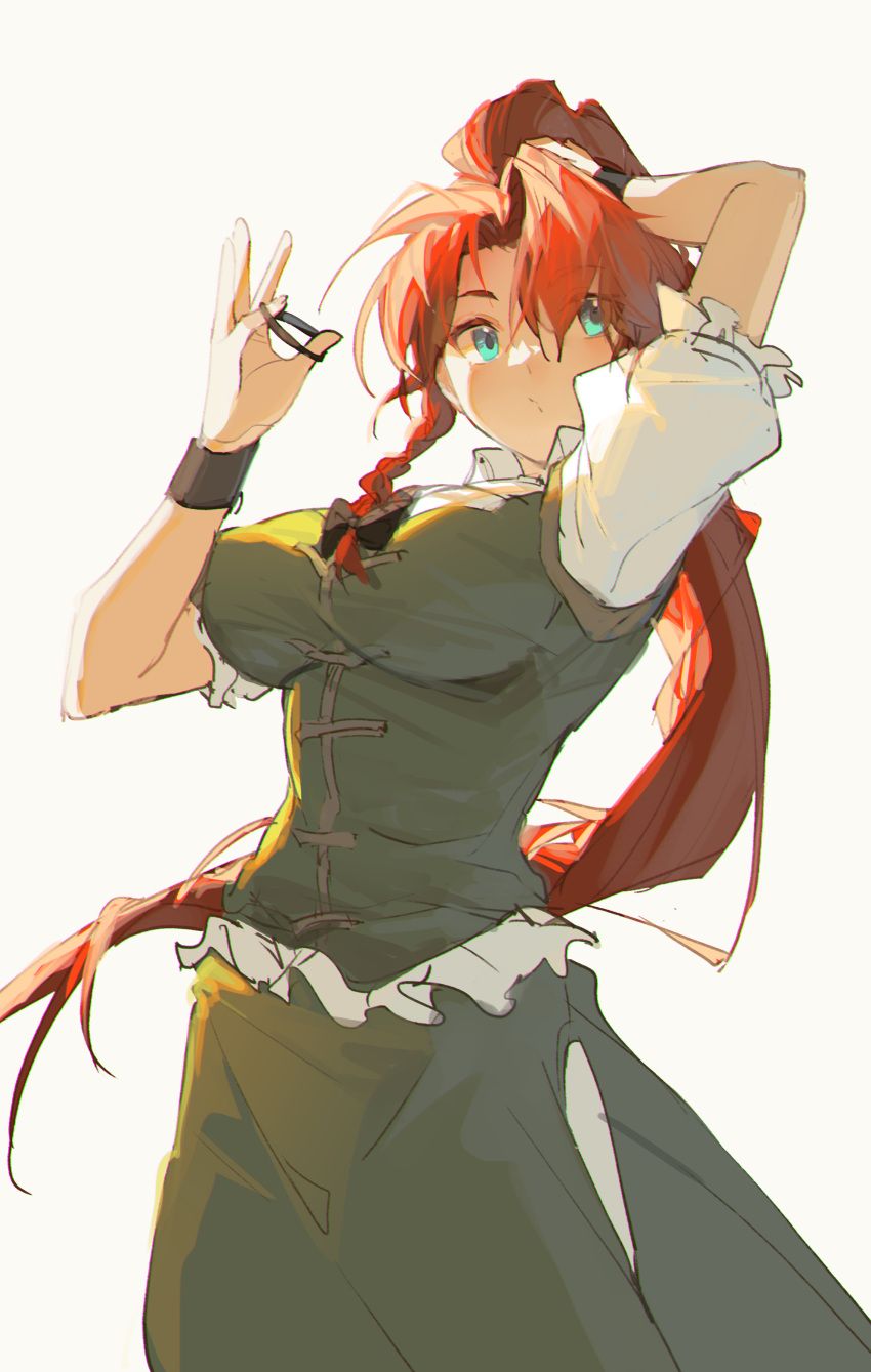 Safebooru - 1girl absurdres alternate hairstyle braid breasts china ...