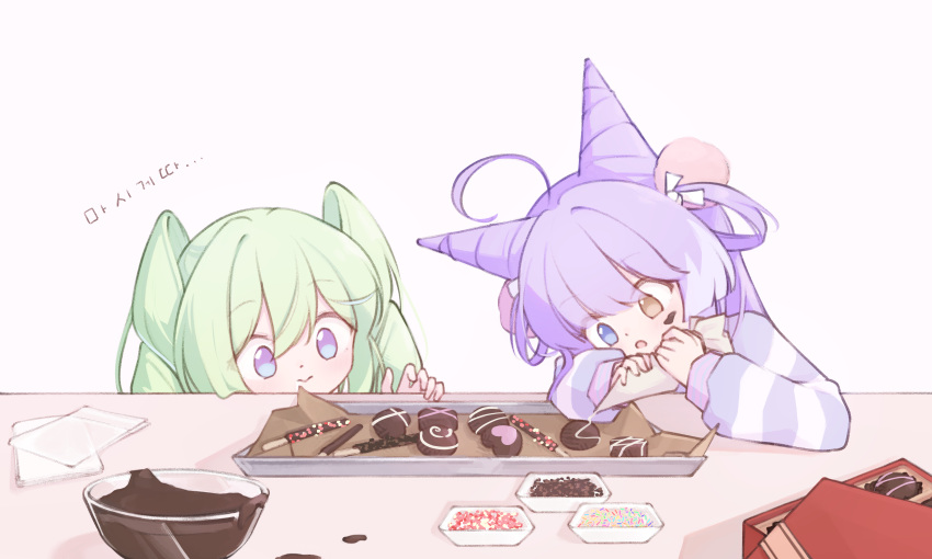 Safebooru - 2girls :o absurdres ahoge bag baking baking sheet bowl ...