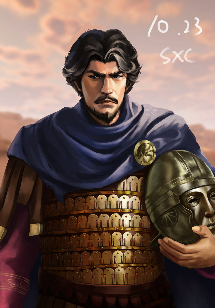 Safebooru - 1boy absurdres armor belisarius black hair byzantine empire ...