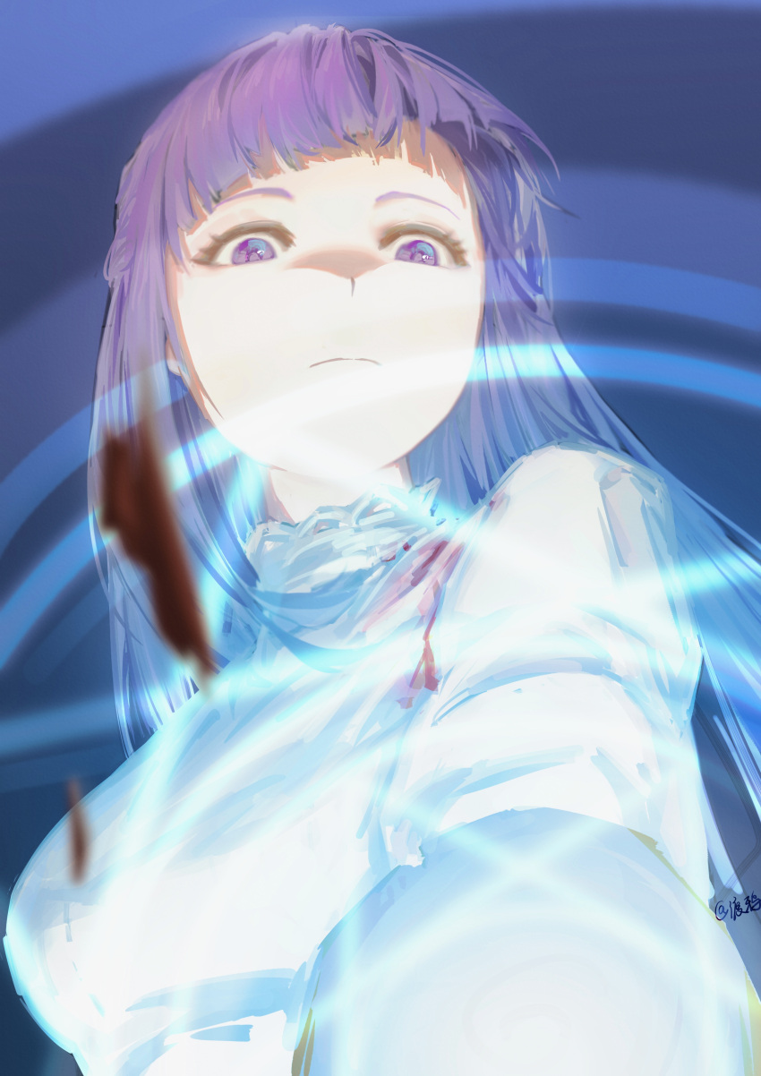 Safebooru - 1girl absurdres blunt bangs casting spell closed mouth ...