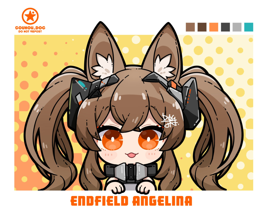 Safebooru - 1girl :3 angelina (arknights) angelina (endfield) (arknights) animal ears arknights ...