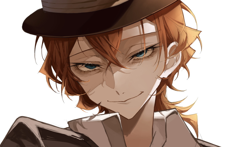 Safebooru - 1boy absurdres black headwear black jacket blue eyes bungou stray dogs closed mouth ...