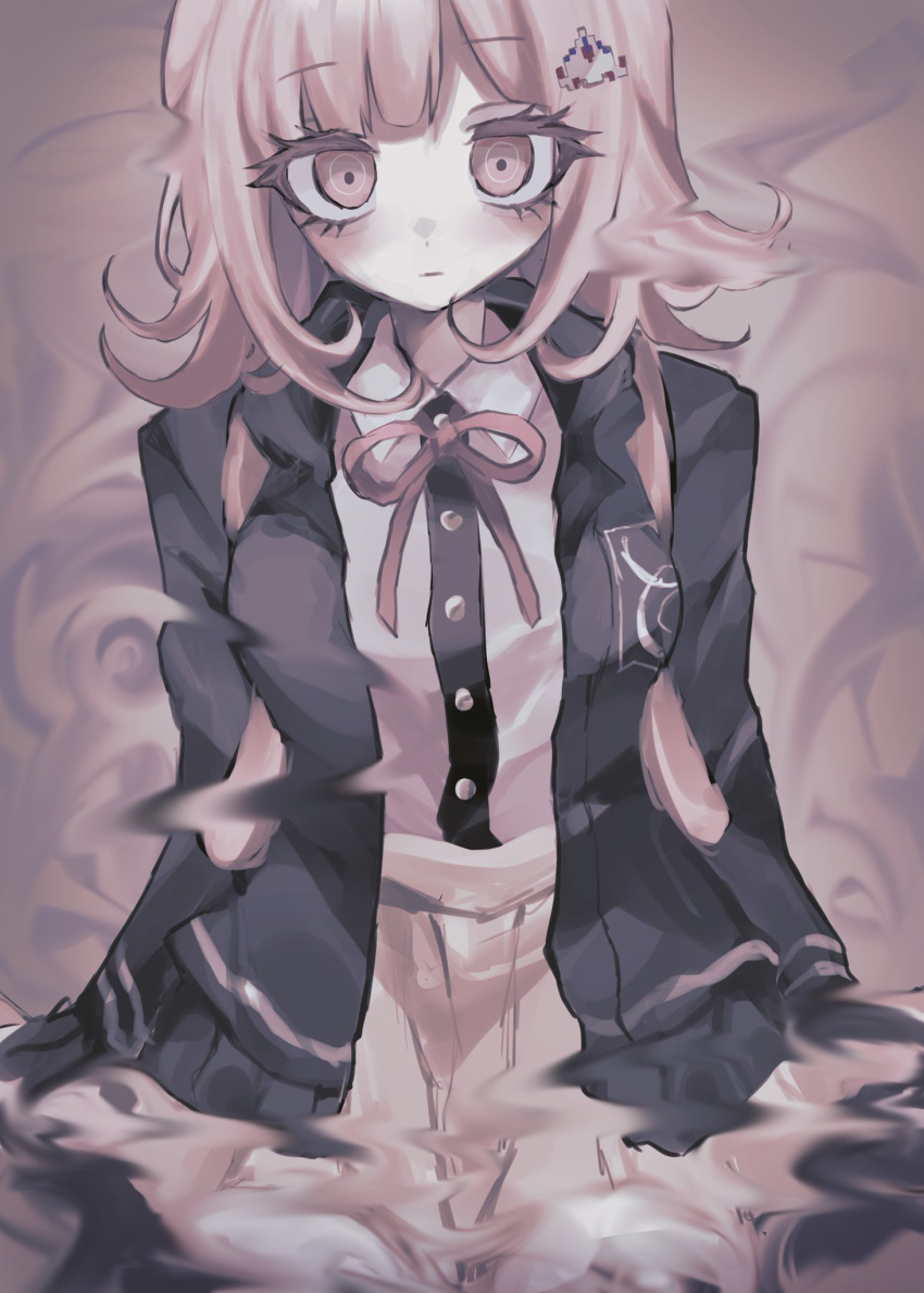 Safebooru - 111 ringabe 1girl backpack bag black jacket black shirt black skirt blush breasts ...