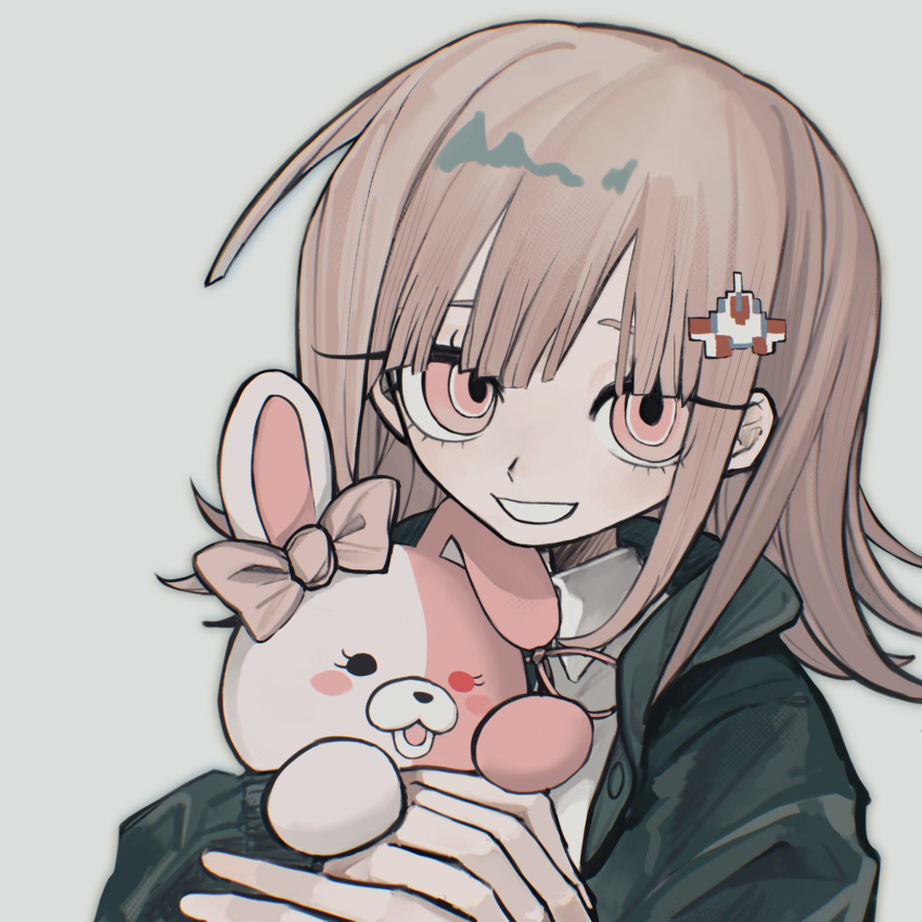 Safebooru - 1girl bow brown eyes brown hair danganronpa (series ...