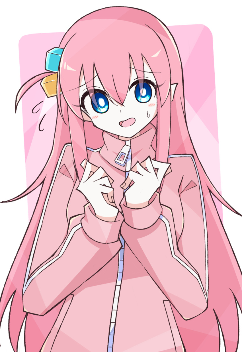 Safebooru - 1girl blue eyes bocchi the rock! bright pupils commentary request cube hair ornament ...