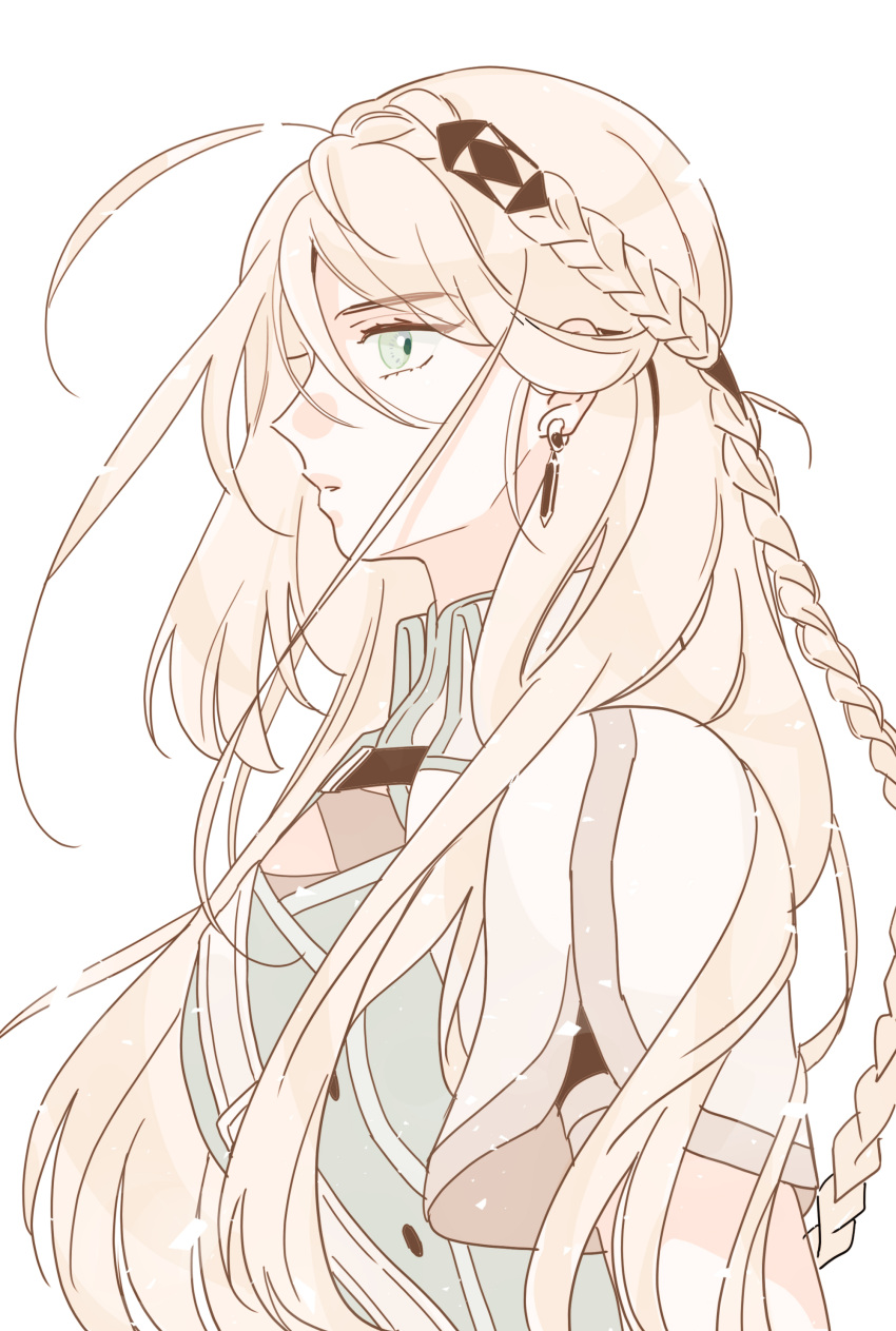 Safebooru - 1girl absurdres ahoge artist request braid crown braid ...