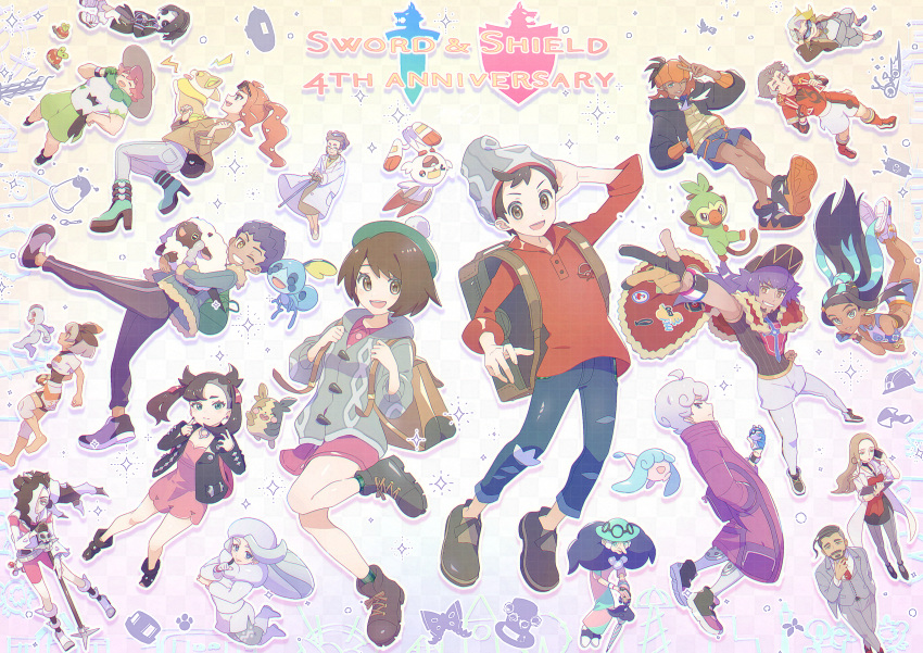 Safebooru - 6+boys 6+girls :d absurdres ahoge allister (pokemon ...