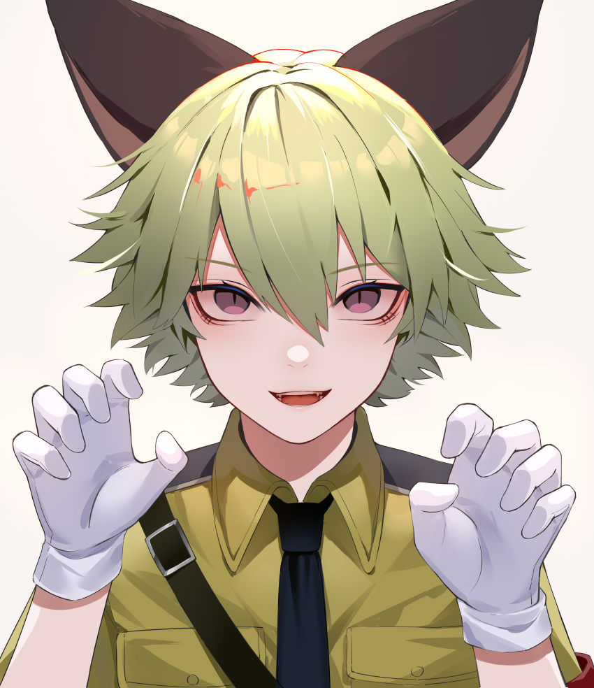 Safebooru - 1boy absurdres animal ears armband axescr bishounen black ...
