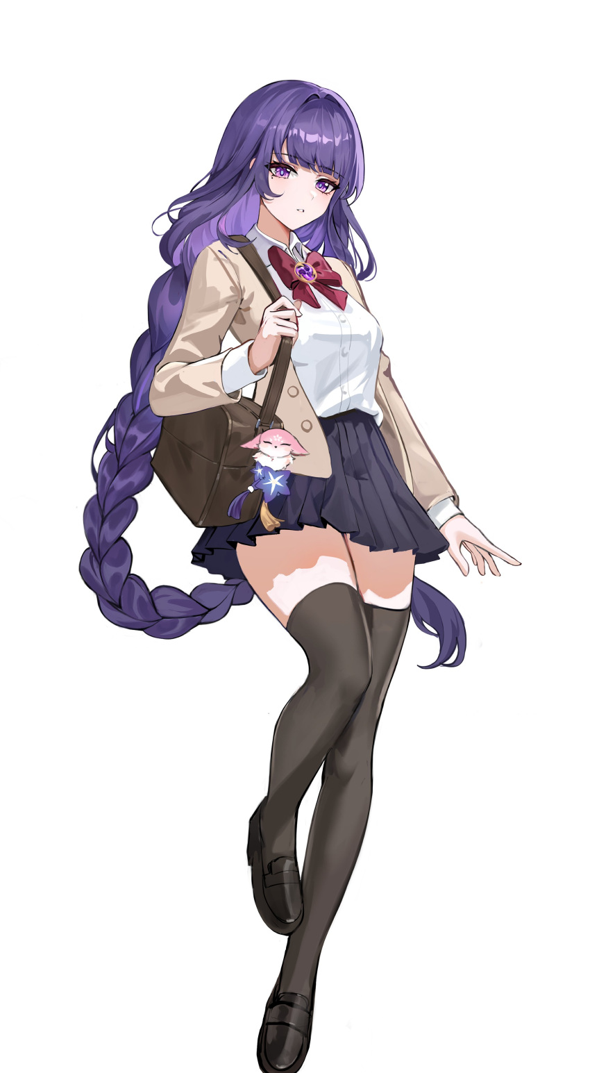 Safebooru - 1girl absurdres alternate costume black footwear black skirt black thighhighs bow ...