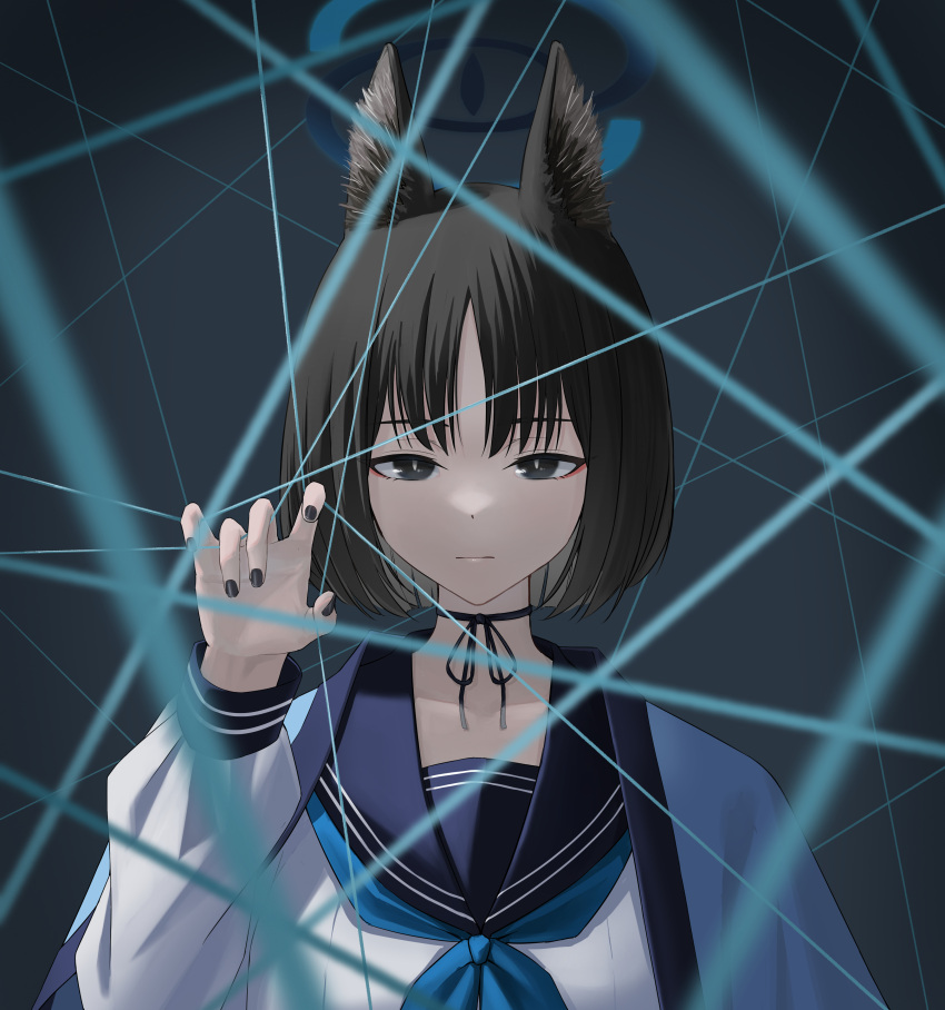 Safebooru - 1girl absurdres animal ear fluff animal ears black choker black eyes black hair ...