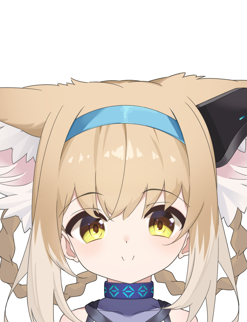 Safebooru - 1girl animal ear fluff animal ears arknights bare shoulders braid closed mouth ...