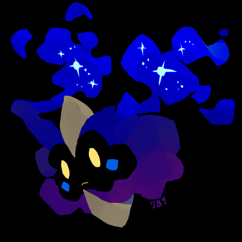 Safebooru - black background cosmog deadfishspy full body highres no ...