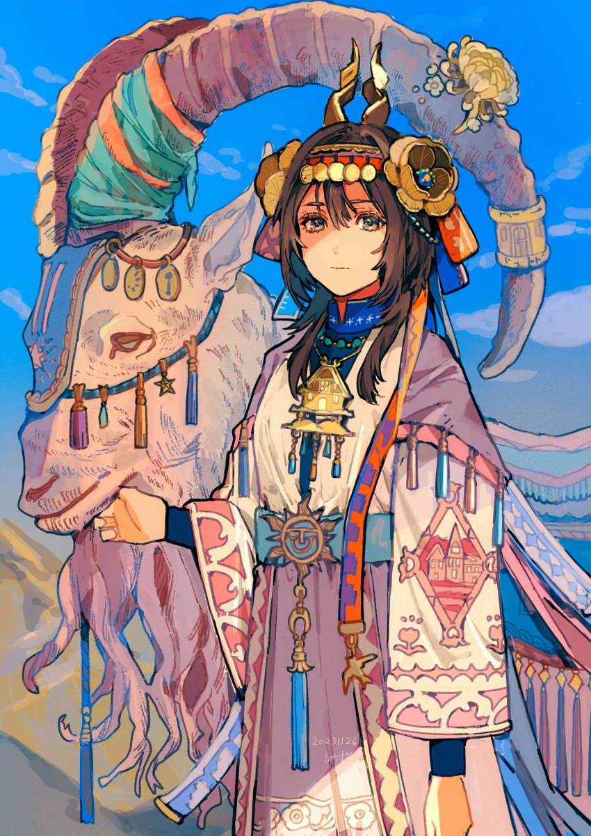 Safebooru - 1girl absurdres animal black hair brown eyes buchi (qooo003 ...