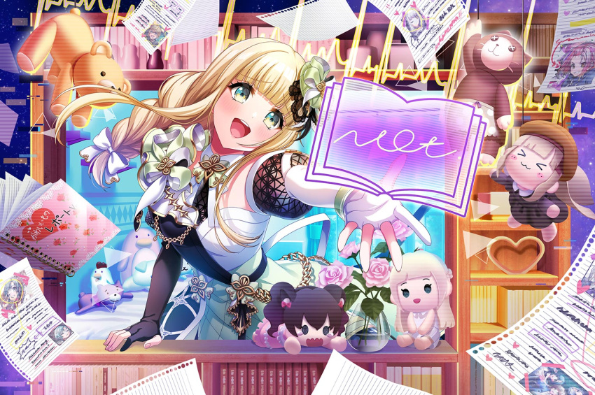 Safebooru - blonde hair blue eyes d4dj dress fukushima noa long hair official art smile | 4623795