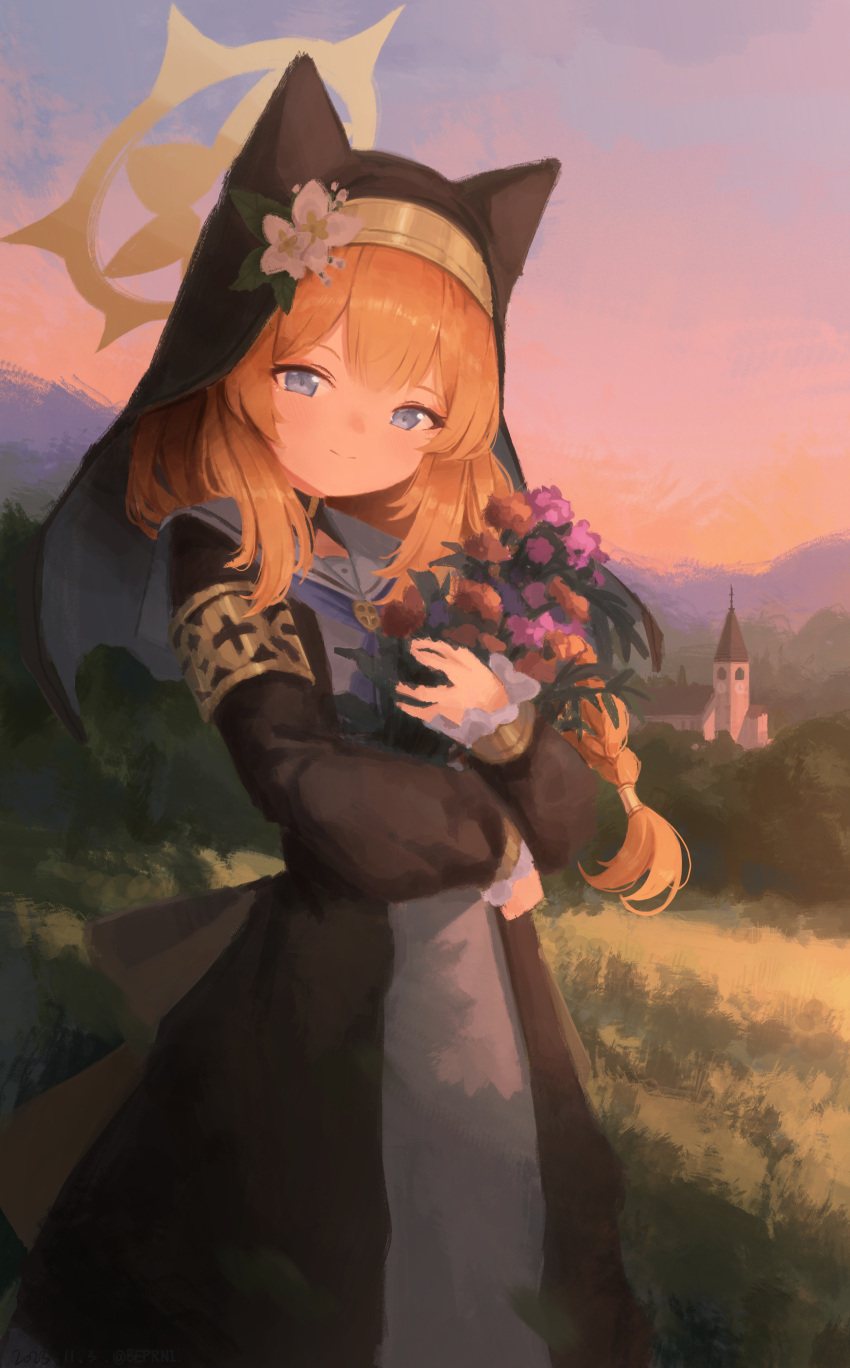 Safebooru - 1girl absurdres akizuki kawakaze animal ear headwear black headwear blue archive ...