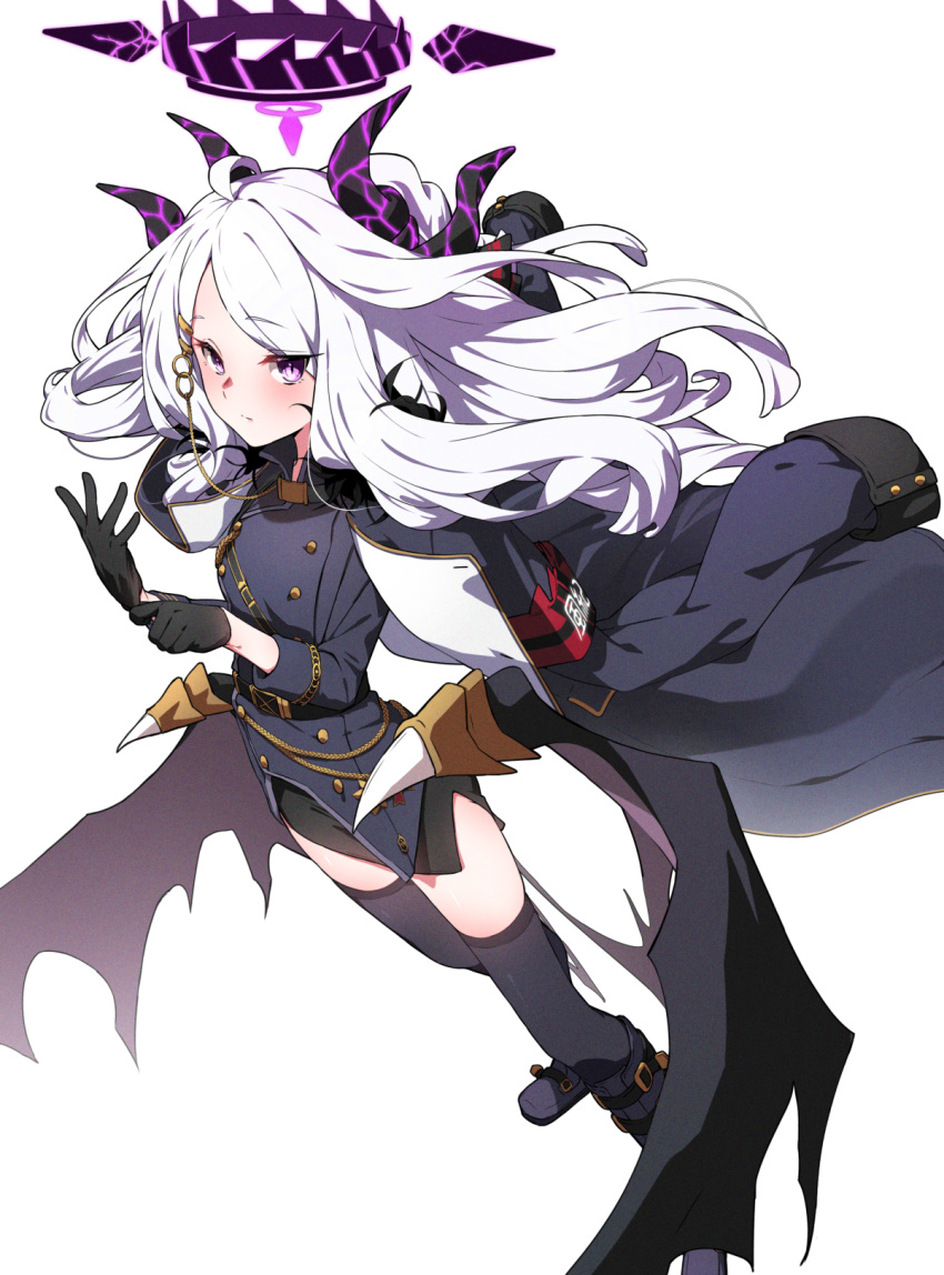 Safebooru - 1girl adjusting clothes adjusting gloves armband belt black footwear black gloves ...