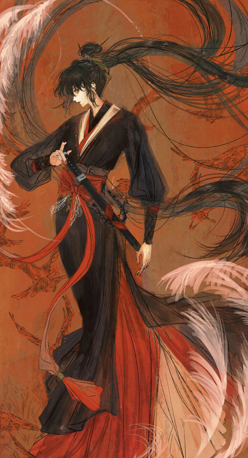 Safebooru - 1girl a chan (code: kite) absurdres black hair chinese ...