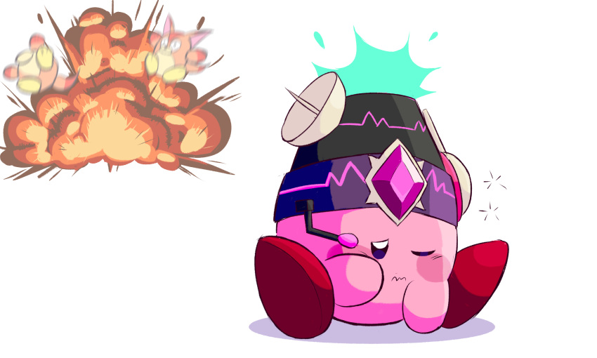 Safebooru - awoofy bomb kirby closed eyes closed mouth commentary ...