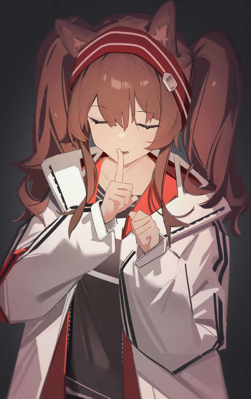 Safebooru - 1girl absurdres angelina (arknights) animal ears arknights black dress black hair ...