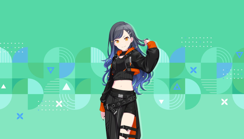 Safebooru - black hair jacket long hair official art project sekai red ...