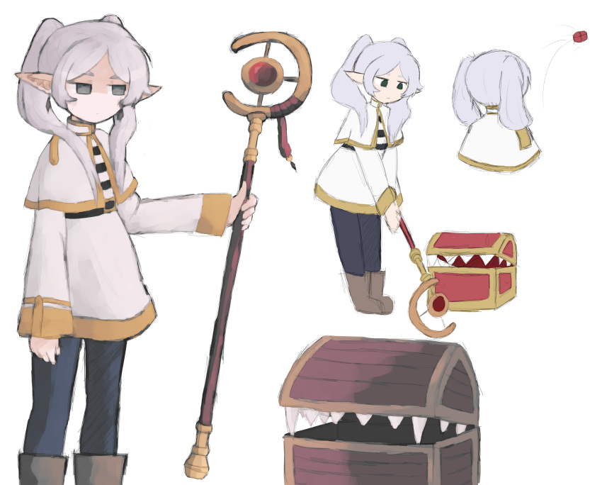 Safebooru - 1girl absurdres belt black belt black pantyhose black shirt boots brown footwear ...