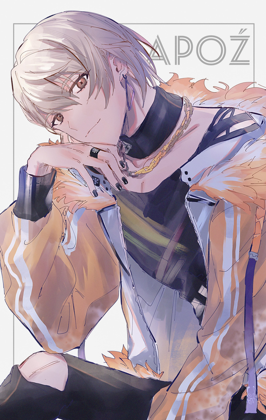 Safebooru - 1boy absurdres androgynous black choker black pants black ...