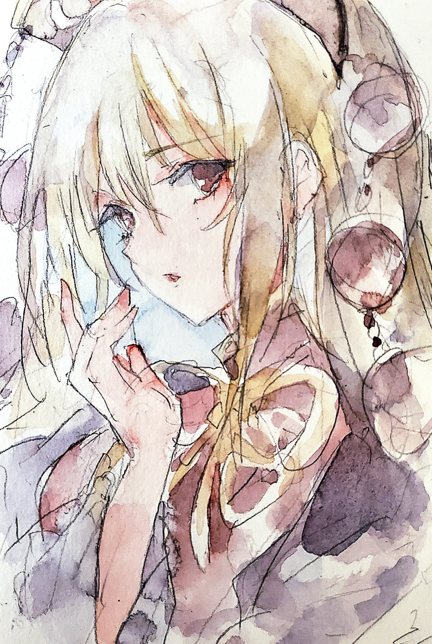 Safebooru - 1girl absurdres black dress blonde hair chinese clothes commentary dress highres ...