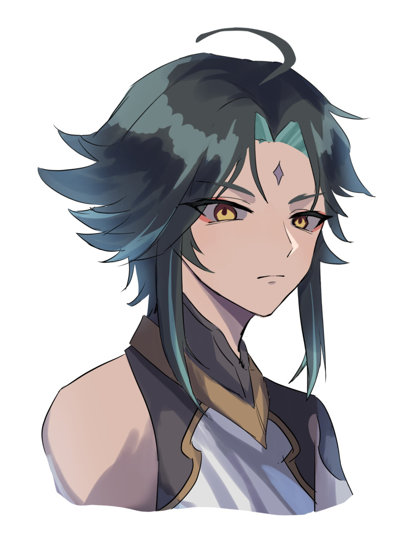 Safebooru - 1boy absurdres bare shoulders closed mouth commentary ...