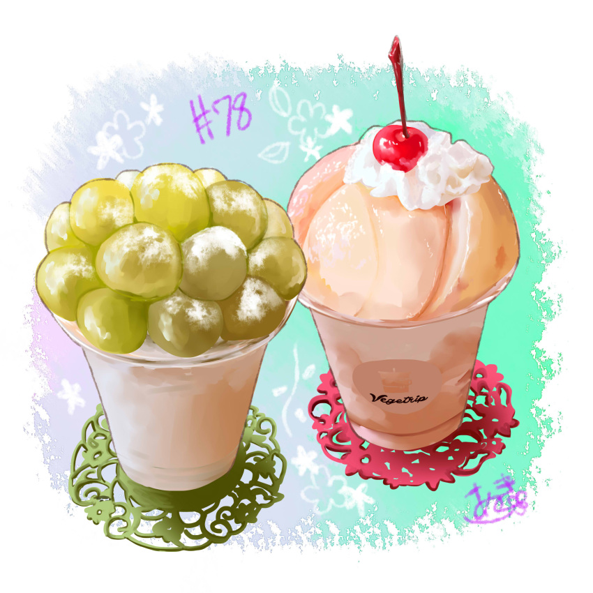 Safebooru Absurdres Cherry Cup Disposable Cup Food Food Focus Fruit 8023