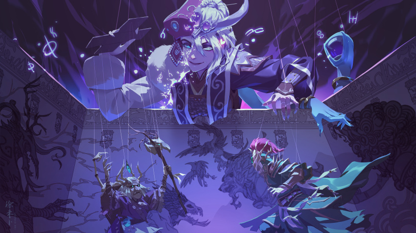 Safebooru - absurdres blue skin bracelet chinese commentary colored ...