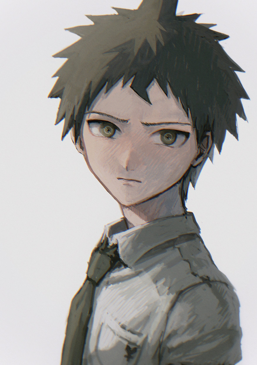 Safebooru - 1boy absurdres ahoge breast pocket brown eyes brown hair ...