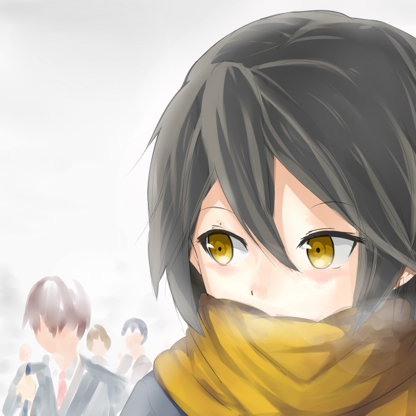 Safebooru - 1girl absurdres black hair covered mouth highres inaba ...
