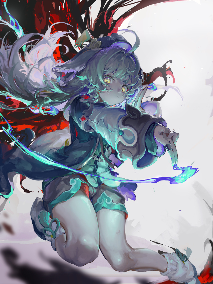 Safebooru - 1girl absurdres ahoge animal ears aura closed mouth floppy ears fox ears fox girl ...