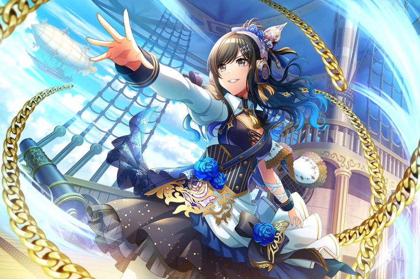 Safebooru - aoyagi tsubaki black eyes black hair d4dj dress long hair official art smile | 4666799