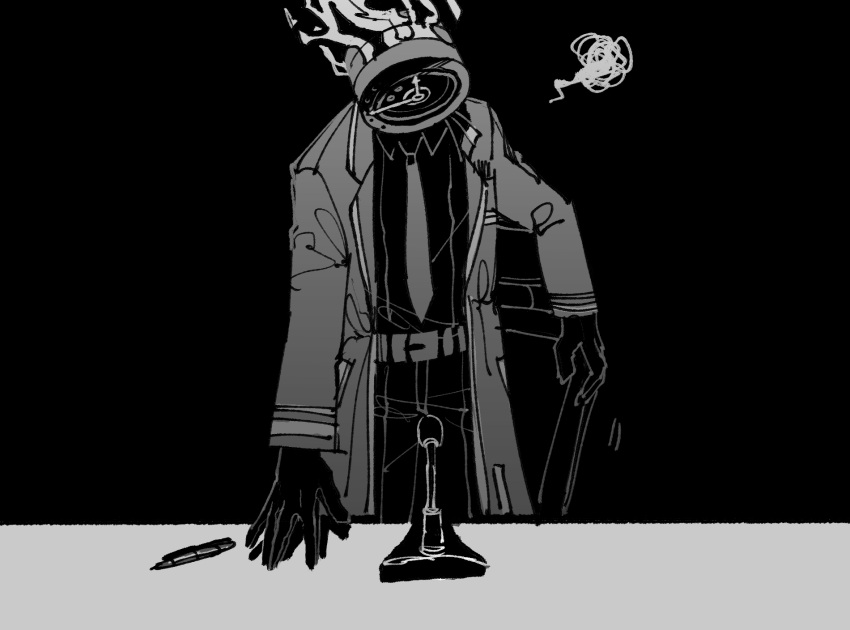 Safebooru - 1other chair clock dante (limbus company) fire gloves ...