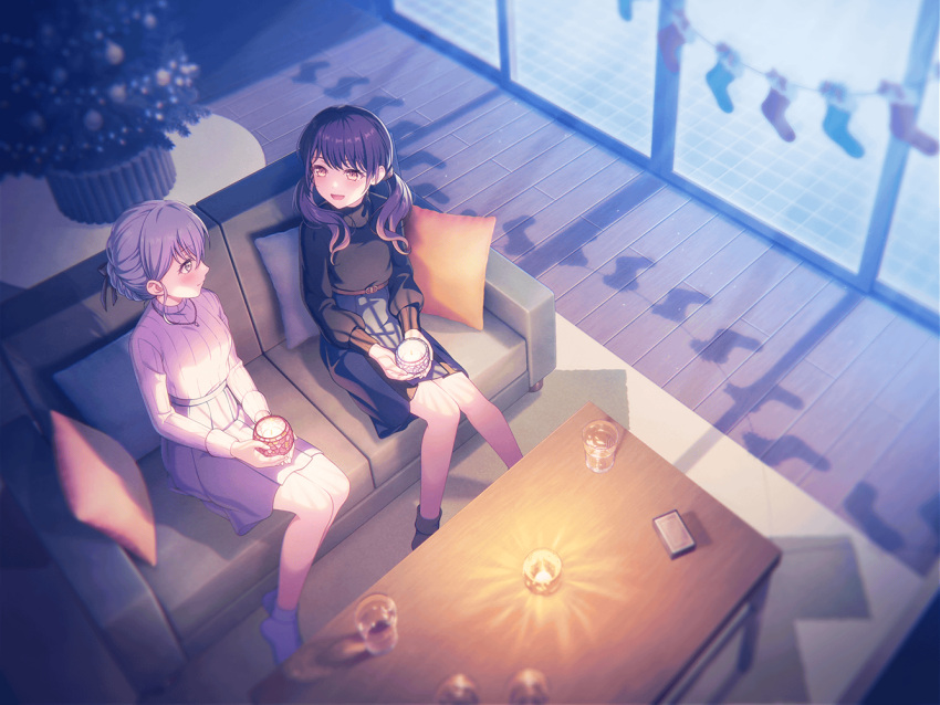 Safebooru - bang dream! black hair blush dress futaba tsukushi long hair official art red eyes ...