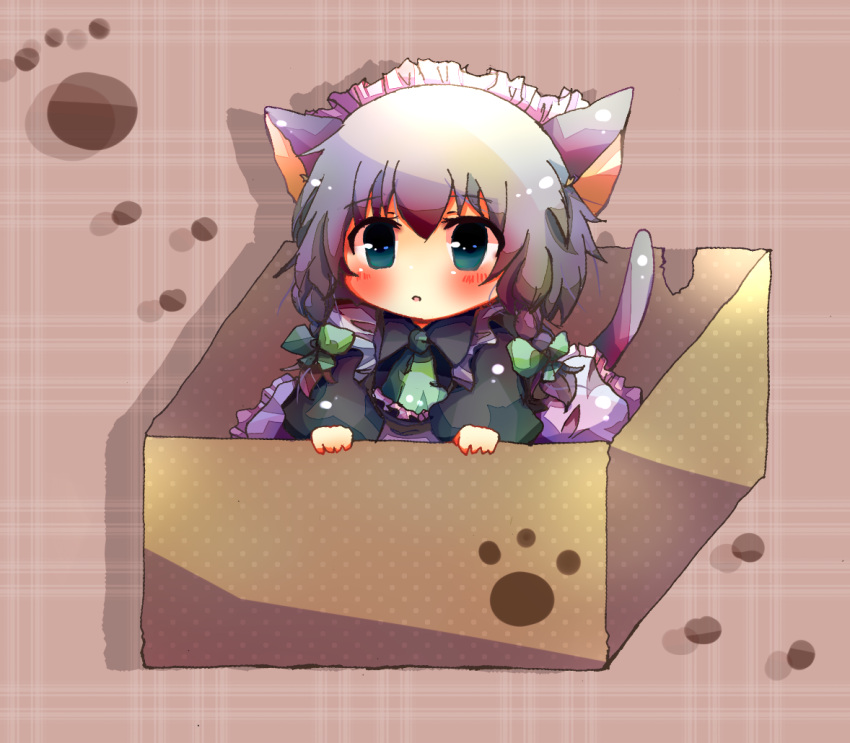 Safebooru - blush box chibi for adoption in box in container inu sakuya ...